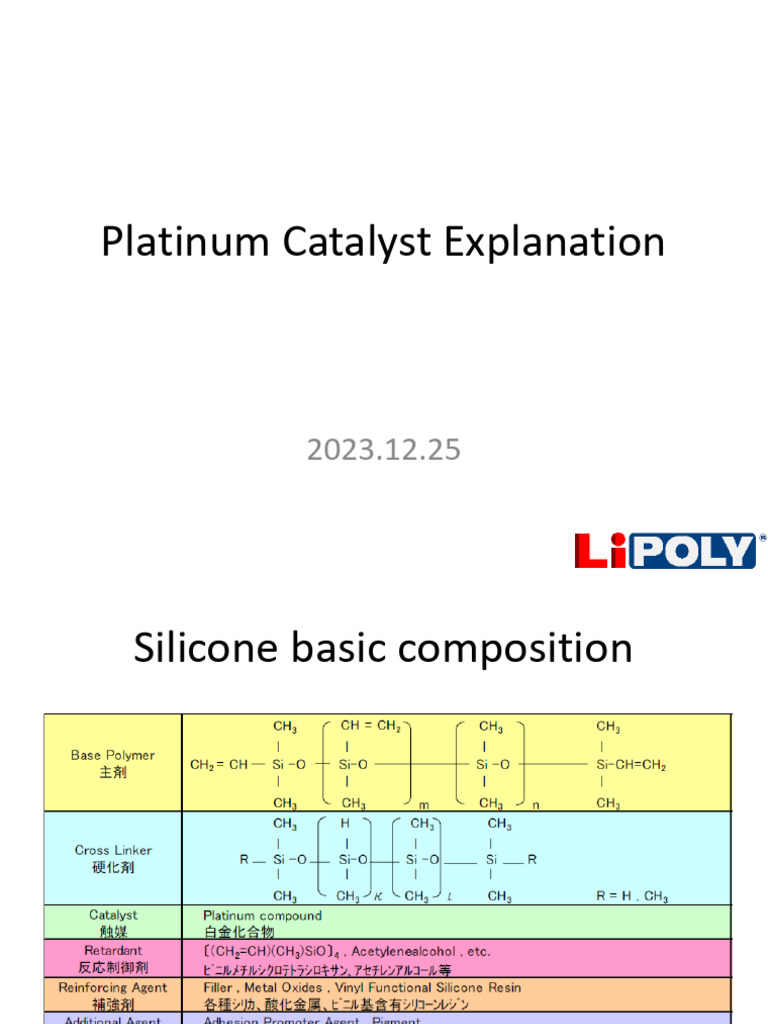 Platinum Catalyst and Silicone Hardening Issues | PDF | Chlorine ...
