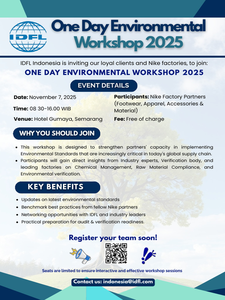 One Day Environmental Workshop 2025 - IDFL | PDF