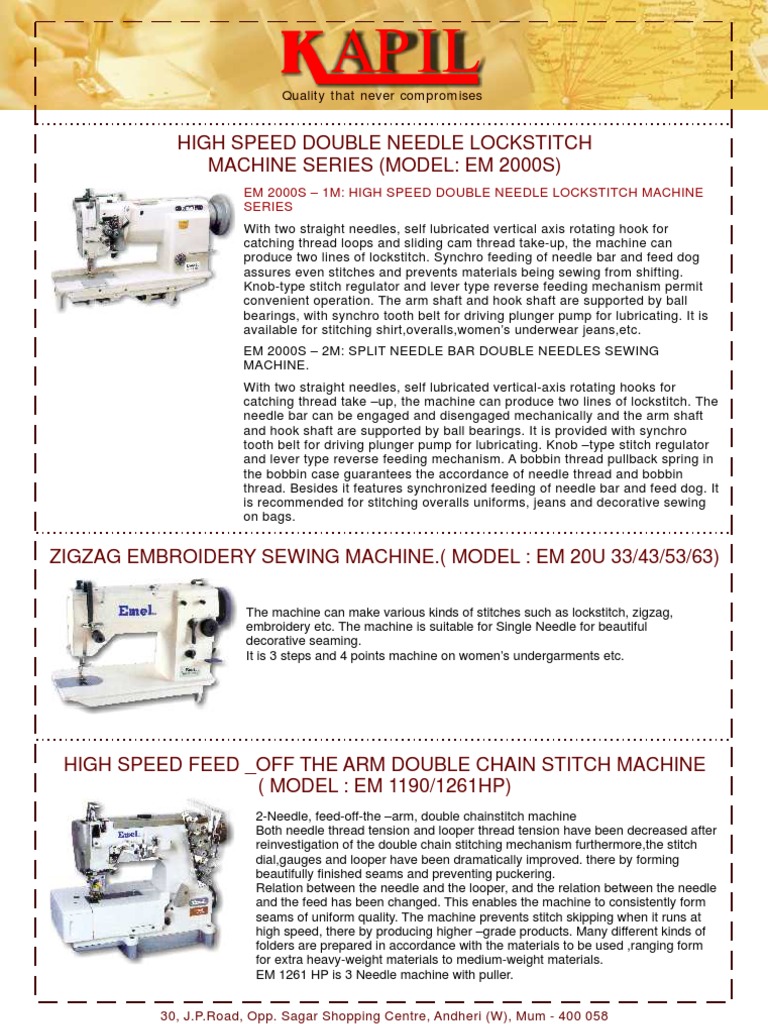 Double Needle Lockstitch | PDF | Crafts | Sewing