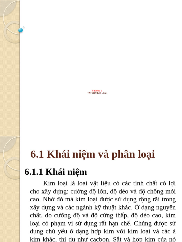 VLXD Chuong 6 - Vat Lieu Kim Loai | PDF