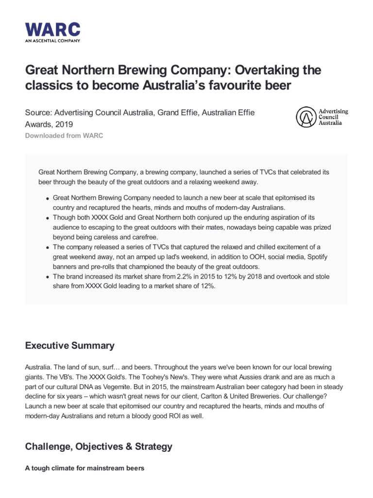 127671 Great Northern Brewing Company O | PDF | Beer