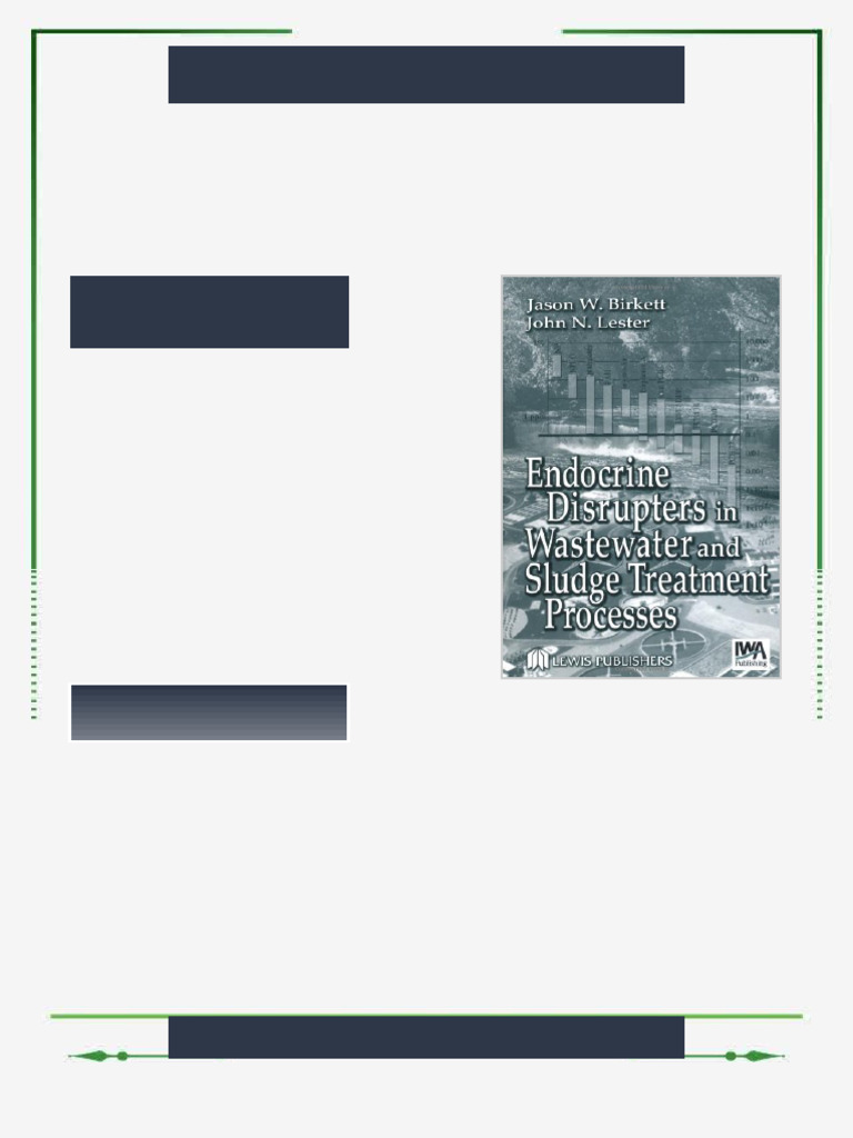 Endocrine disrupters in wastewater and sludge treatment processes 1st ...