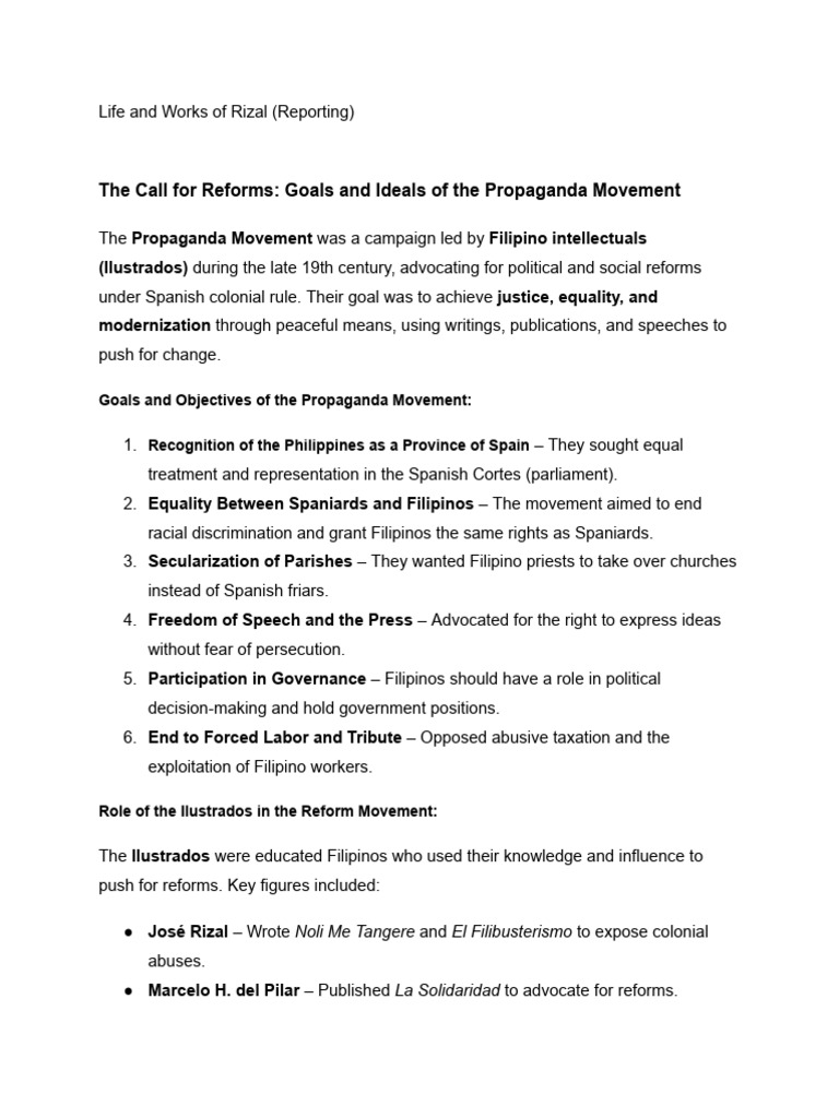 Life and Works of Rizal (Reporting) | PDF | Philippines | Philippines ...