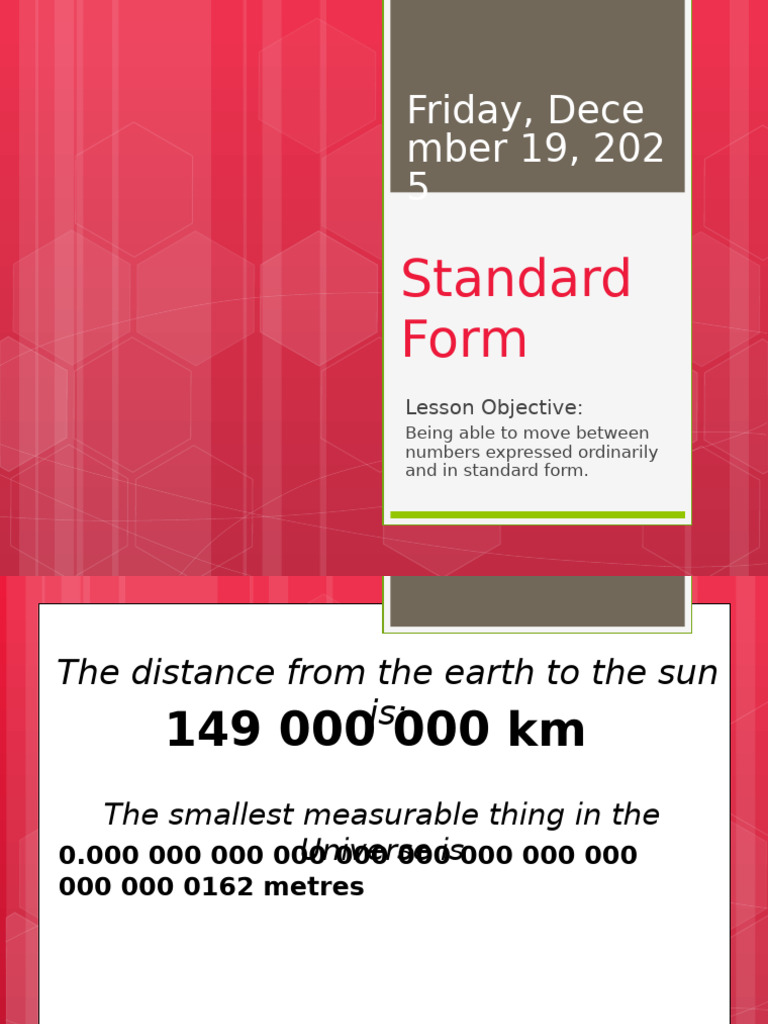 Lesson 1 Standard Form | PDF | Discrete Mathematics | Number Theory