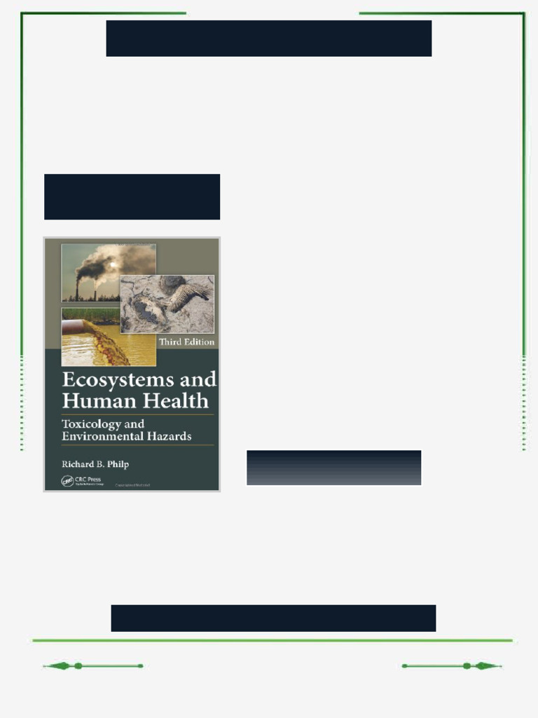 Ecosystems and Human Health Toxicology and Environmental Hazards 3rd ...