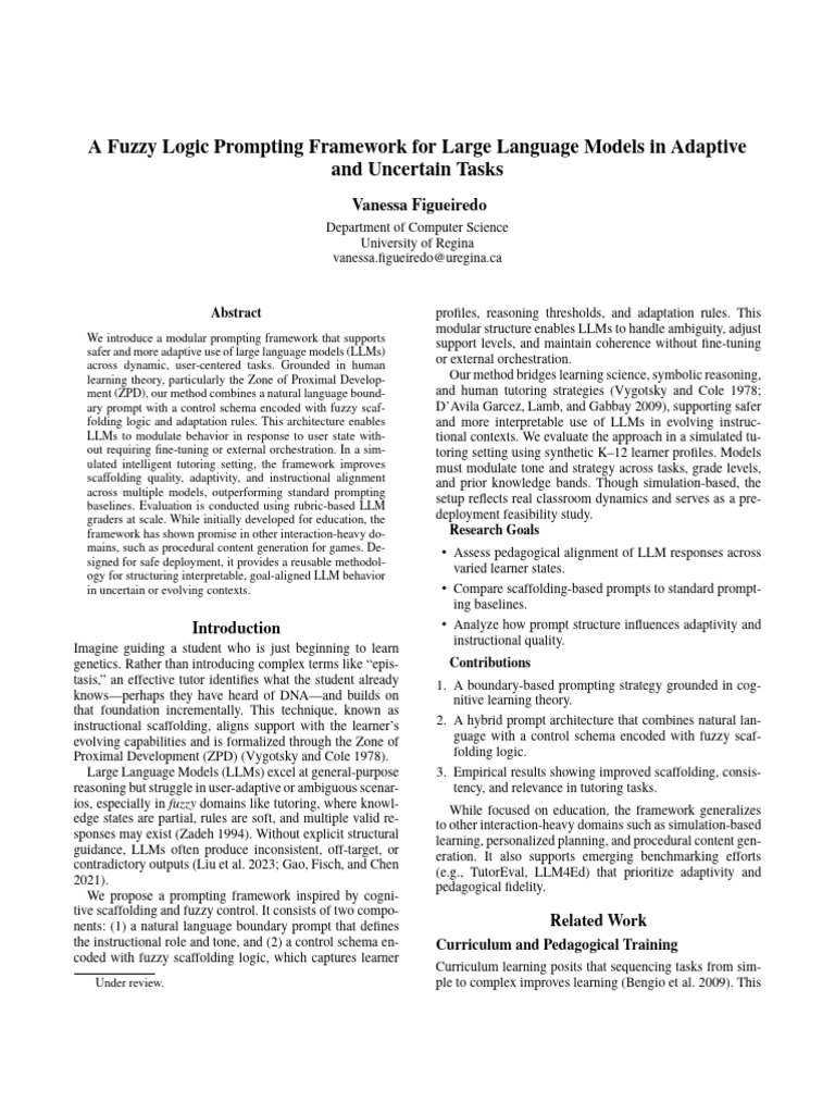 A Fuzzy Logic Prompting Framework for Large Language Models in Adaptive ...