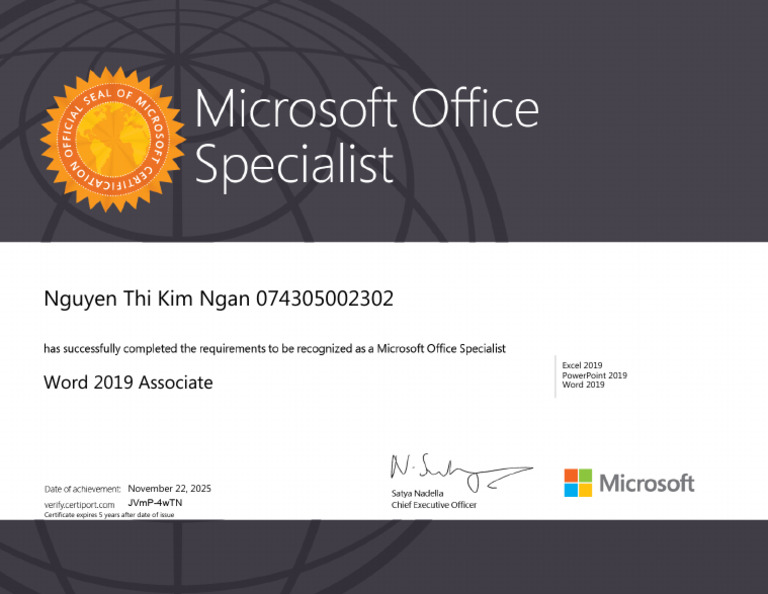 Word 2019 Associate | PDF