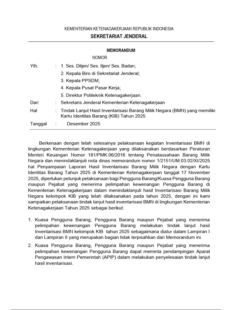 Senin 15 Desember 2025 Biro Keuangan Dan BMN 20251211082751Memorandum ...