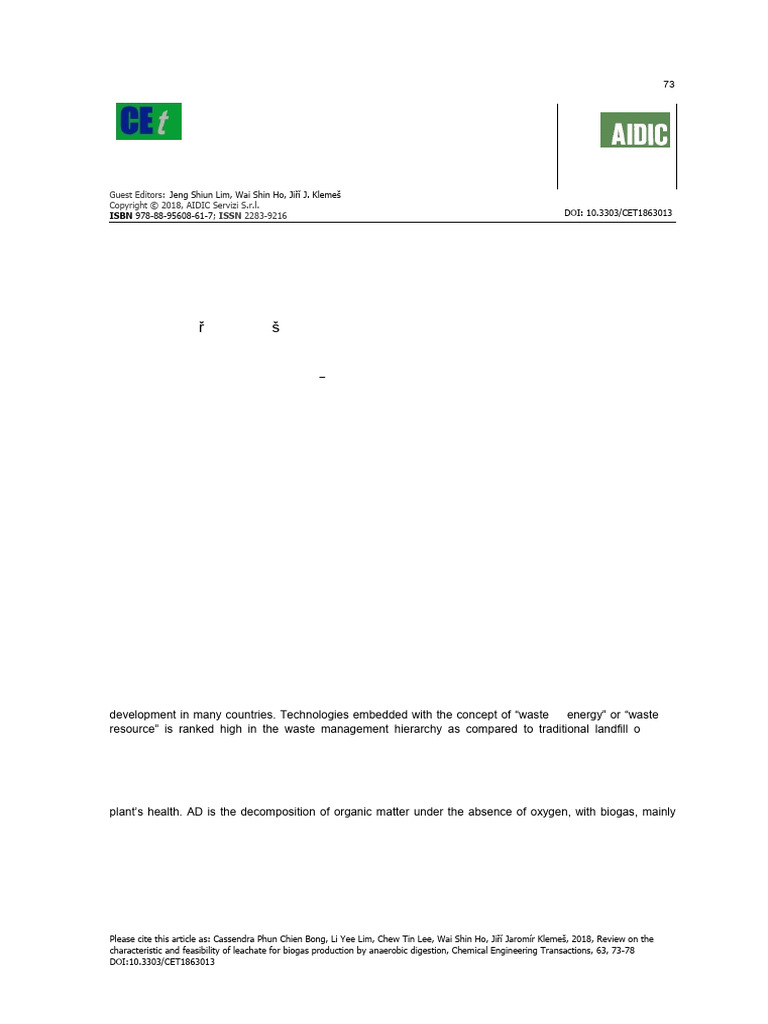 013 | PDF | Anaerobic Digestion | Landfill