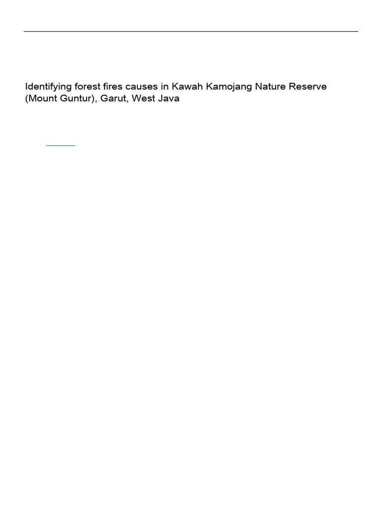 Tropical Forest Fire Causes | PDF | Rain | Precipitation