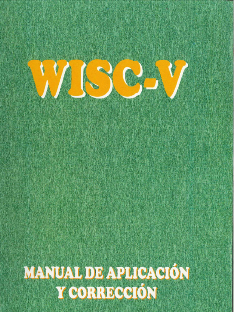 WISC V Manual de Aplicacion y Coprreccion 1 | PDF