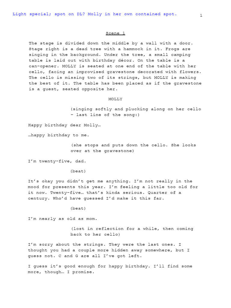 Come Again W Director Notes | PDF