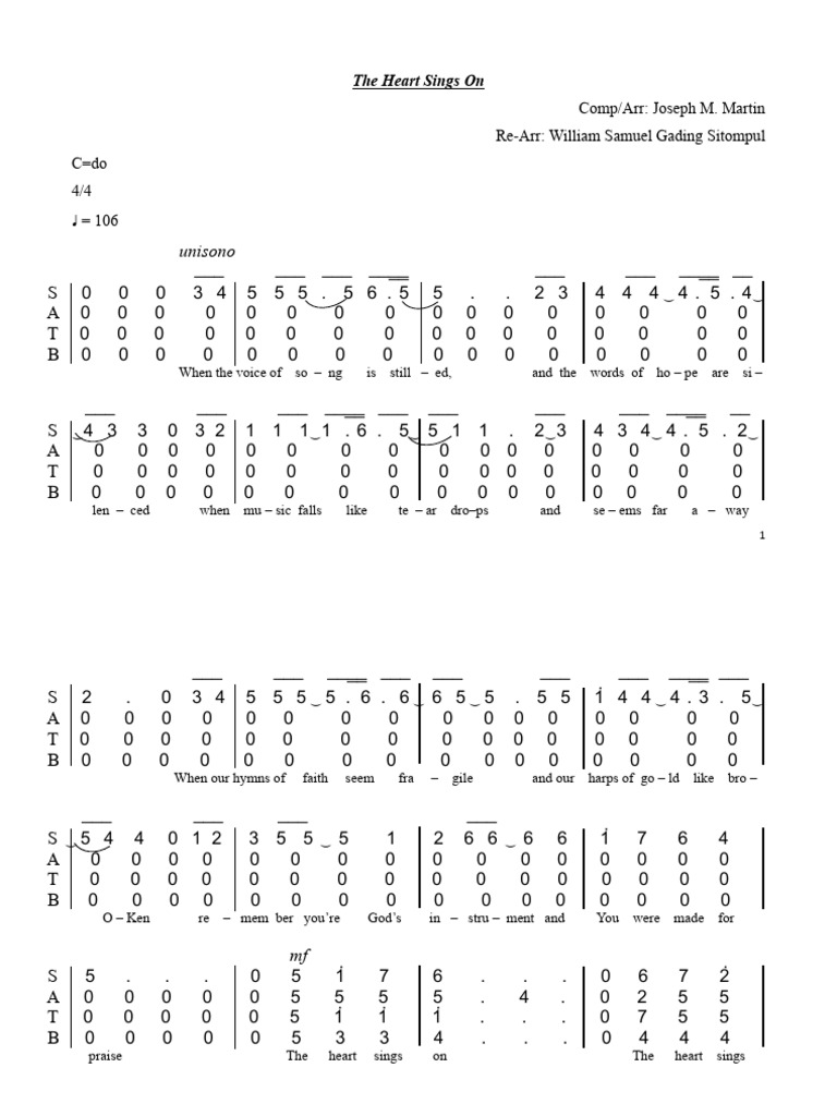 The Heart Sings On - Joseph M. Martin Not Angka | PDF
