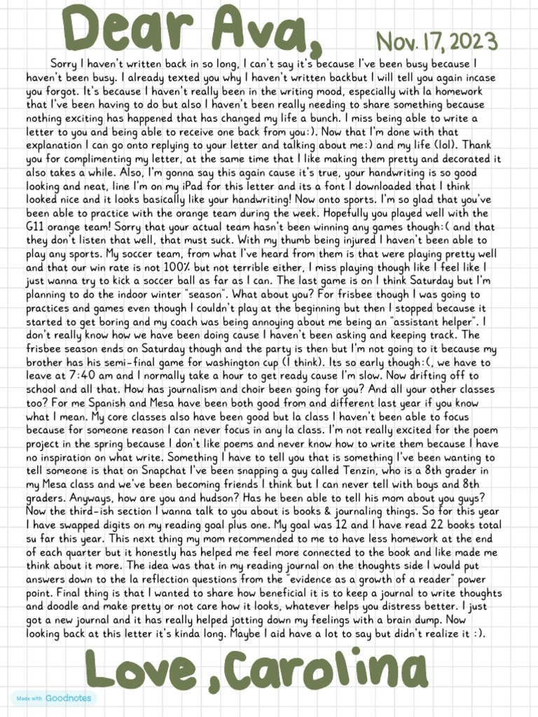 Personal Letter on Life and Hobbies | PDF