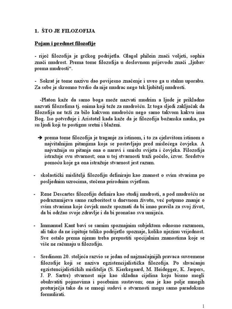 Cijela Skripta Iz Filozofije | PDF