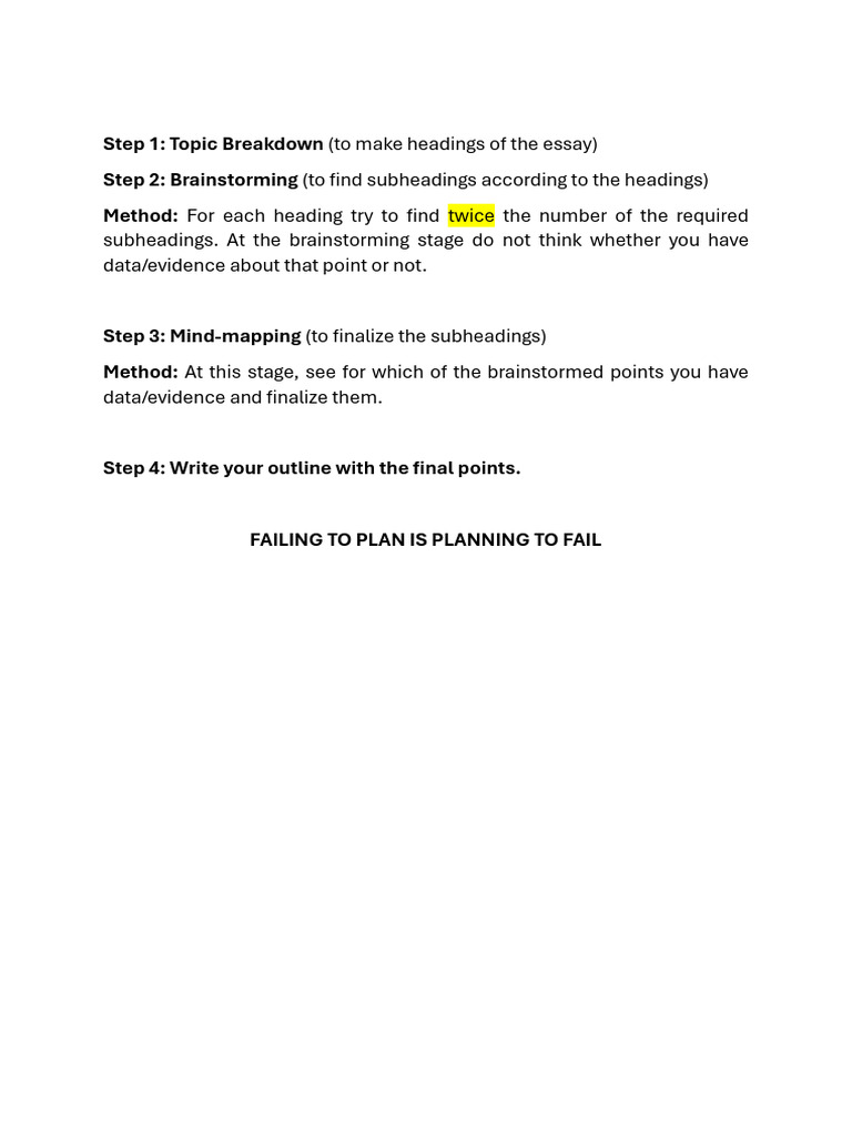 Expository Essay Brainstorming | PDF
