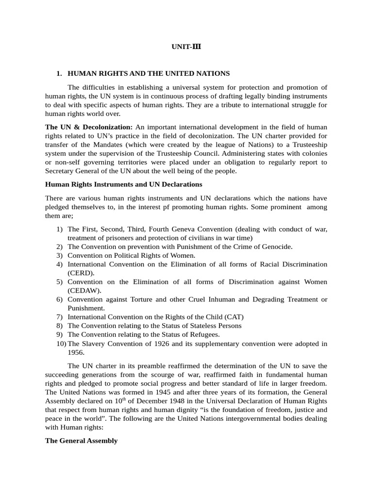 UNIT 3 | PDF | Children's Rights | Human Rights