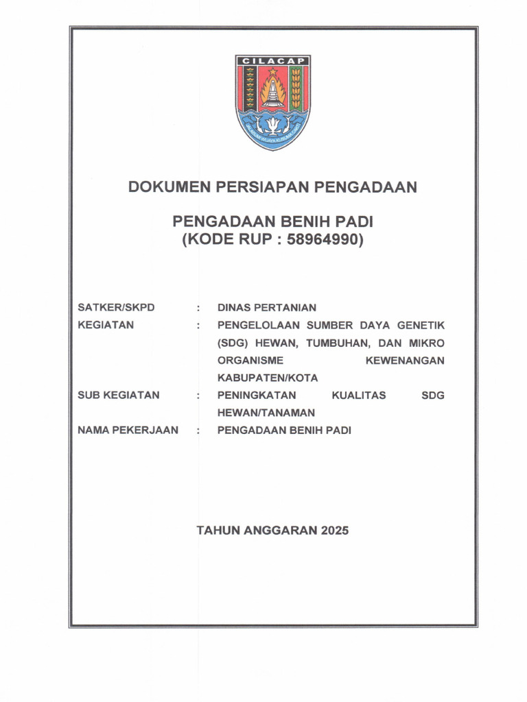 DPP Benih Padi | PDF