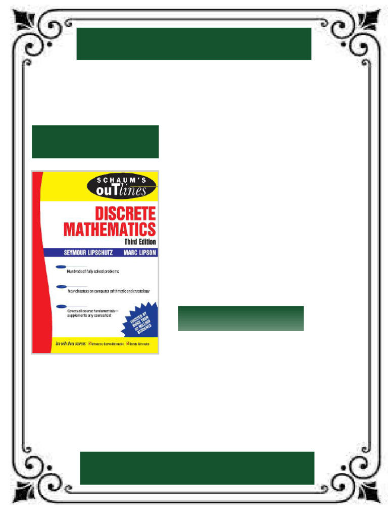 Schaum s outline of discrete mathematics 3rd Edition Lipschutz S. full ebook version | PDF | Set ...