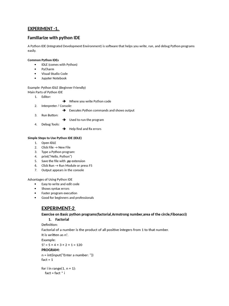 Python Lab Manual | PDF | Queue (Abstract Data Type) | Matrix (Mathematics)