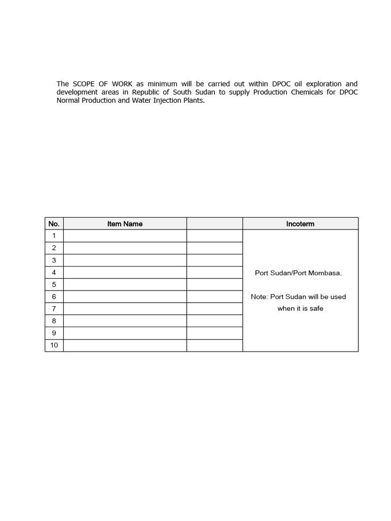 Exhibit 1 - Pre-Q Scope of Supply | PDF | Specification (Technical ...