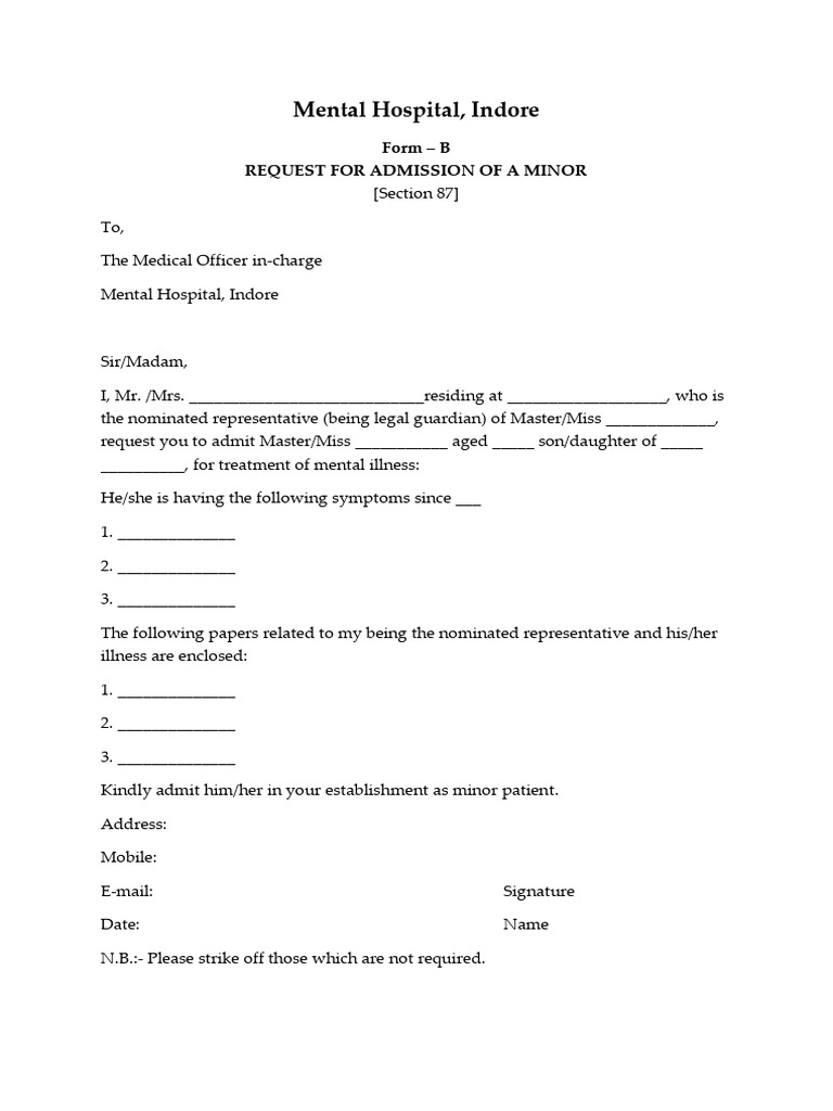 Mhca 2017 Sec 87 Form B en | PDF