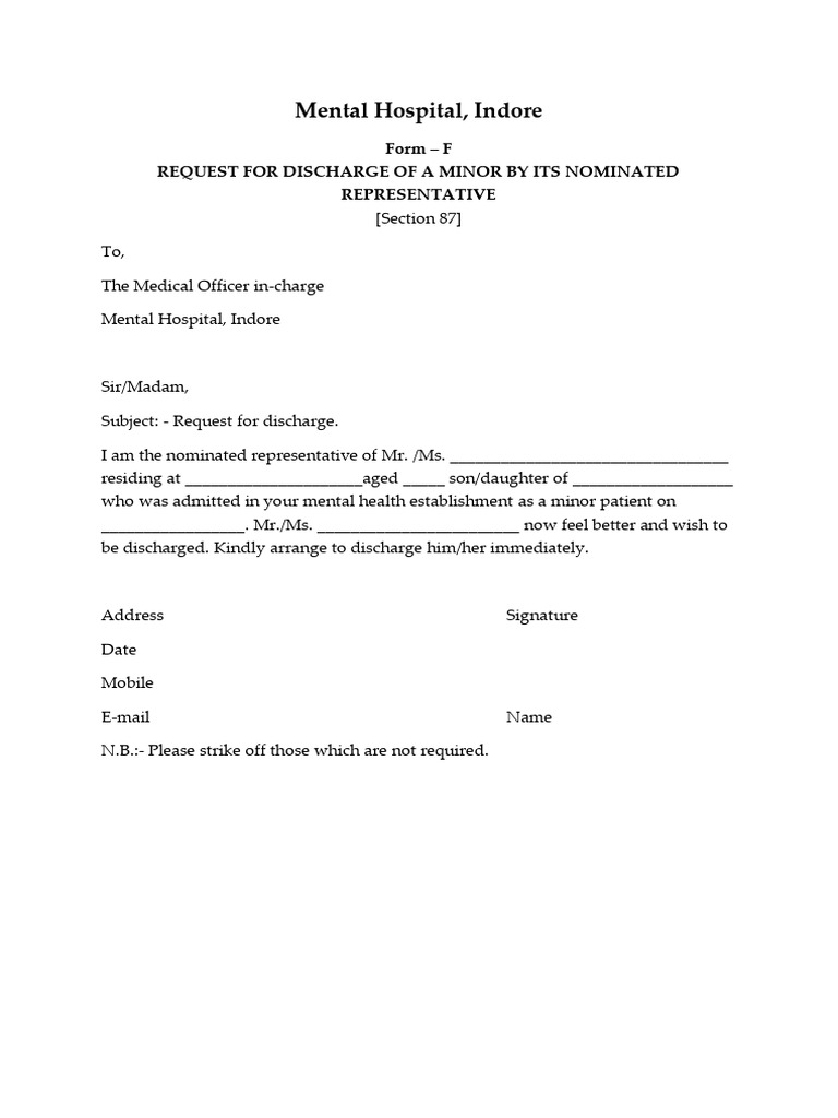 Mhca 2017 Sec 87d Form f En | PDF