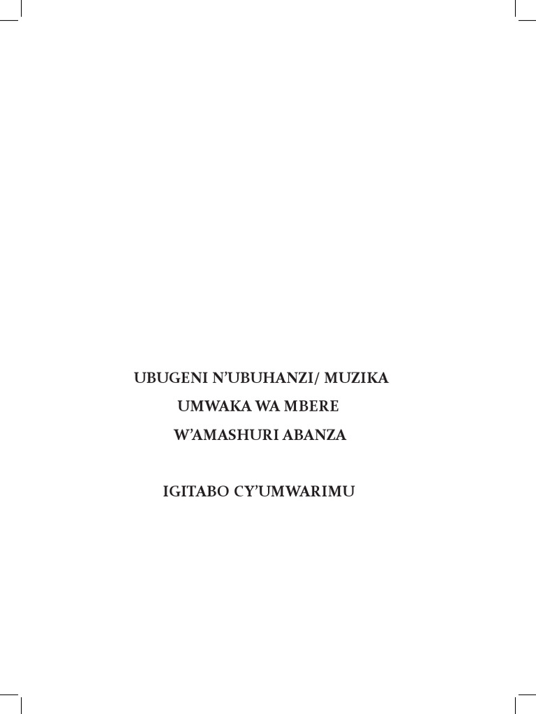 Ubugeni N'ubuhanzi Muzika P1 TG | PDF | Currency | Foreign Exchange Market