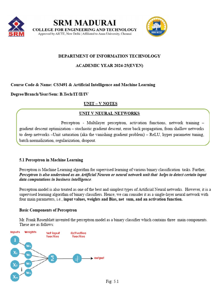 CS3491 AIML Notes Unit 5 | PDF | Theoretical Computer Science ...