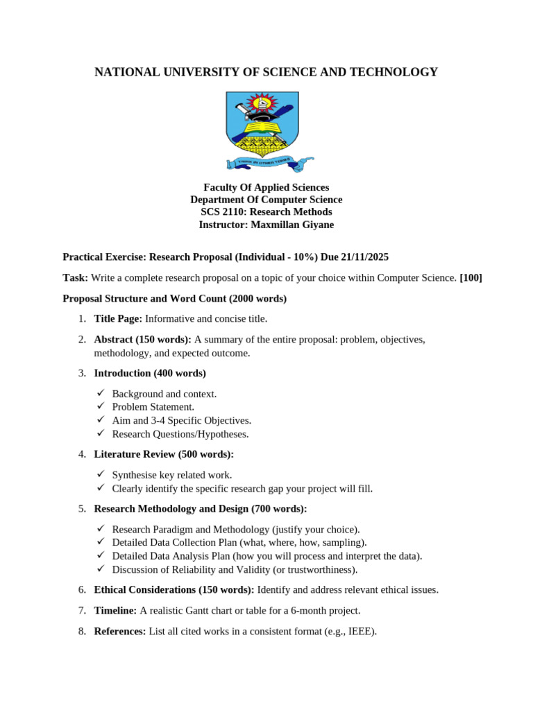 Computer Science Research Proposal Guide | PDF