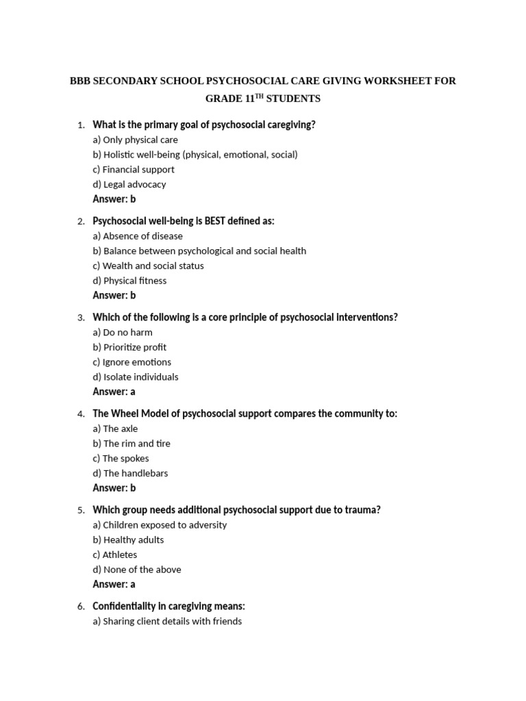 Ps Worksheet 1 $2 | PDF | Behavioural Sciences | Social Psychology