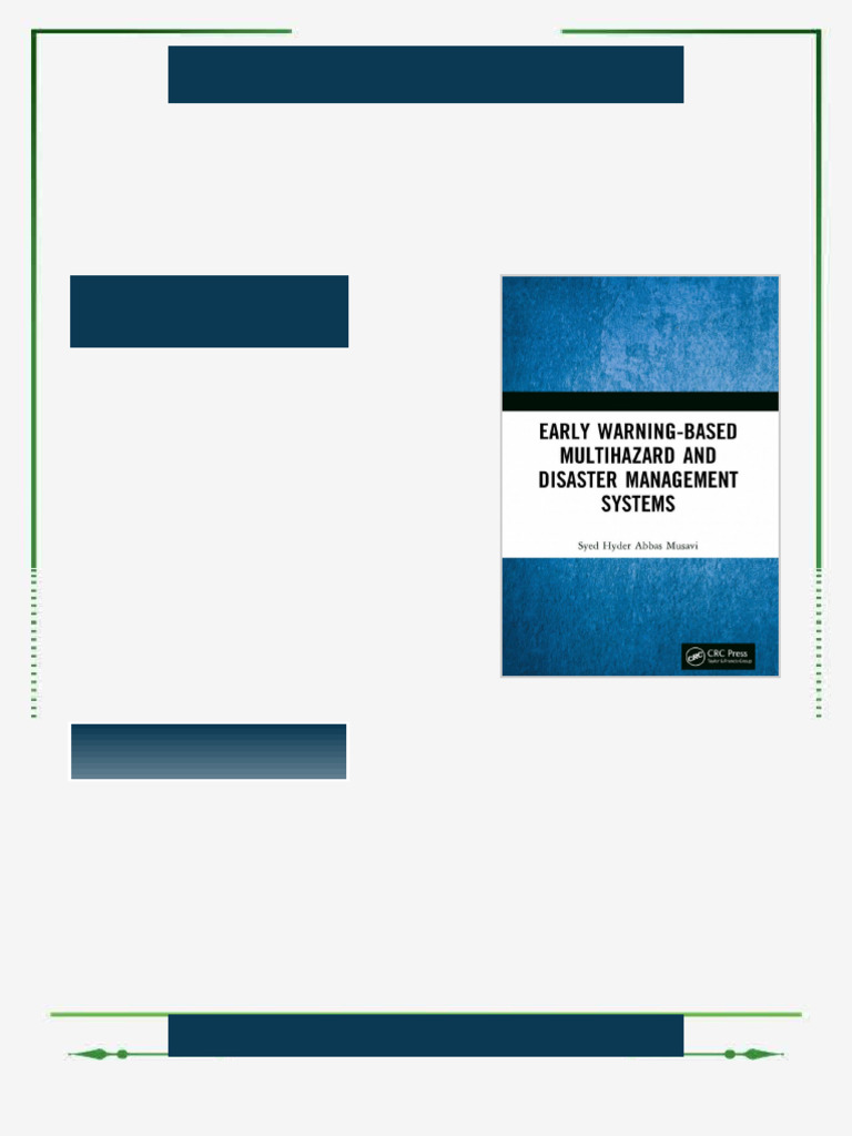 Early Warning Based Multihazard and Disaster Management Systems 1st ...