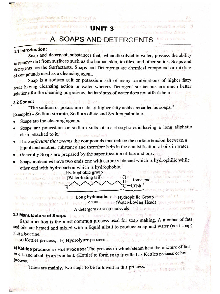 Soaps and Detergents Overview | PDF | Carbohydrates | Detergent