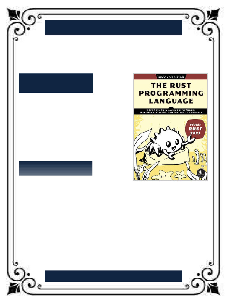 The Rust Programming Language 2nd Edition Steve Klabnik eBook synced ...