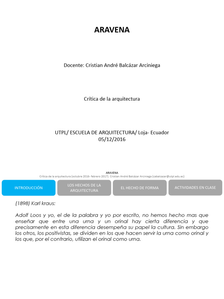 11_ARAVENA_20161205 | PDF | Diseño | Las artes