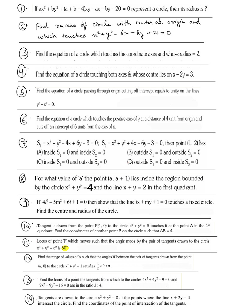 Circles Test | PDF