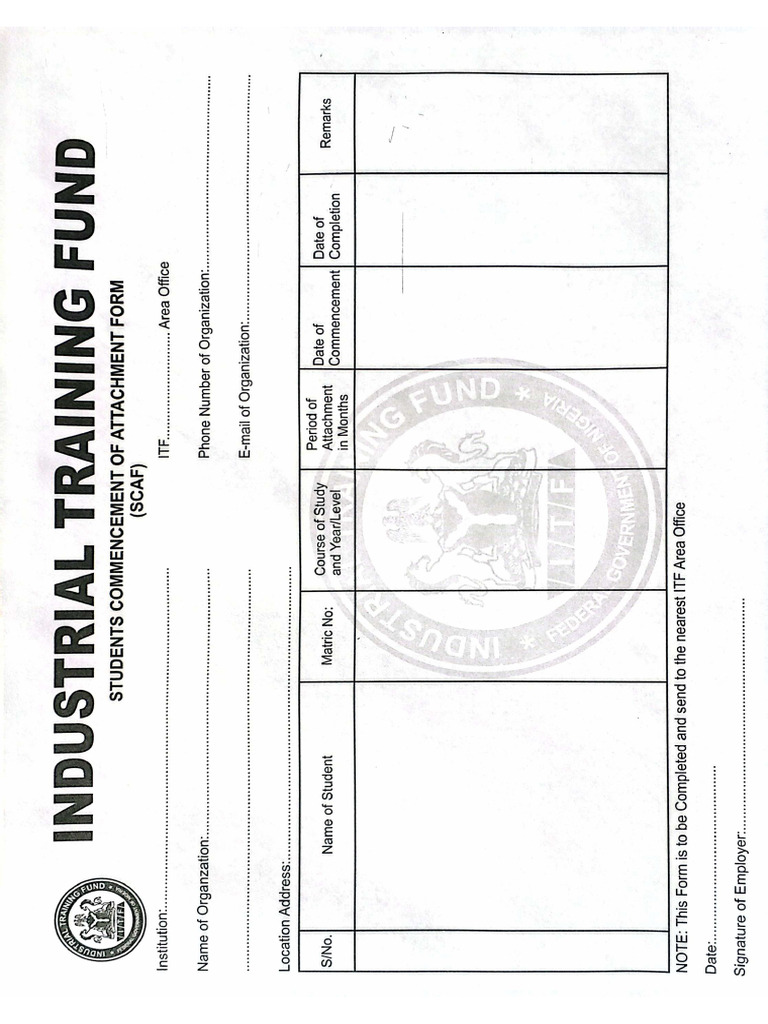 Scaf (Itf Form) | PDF