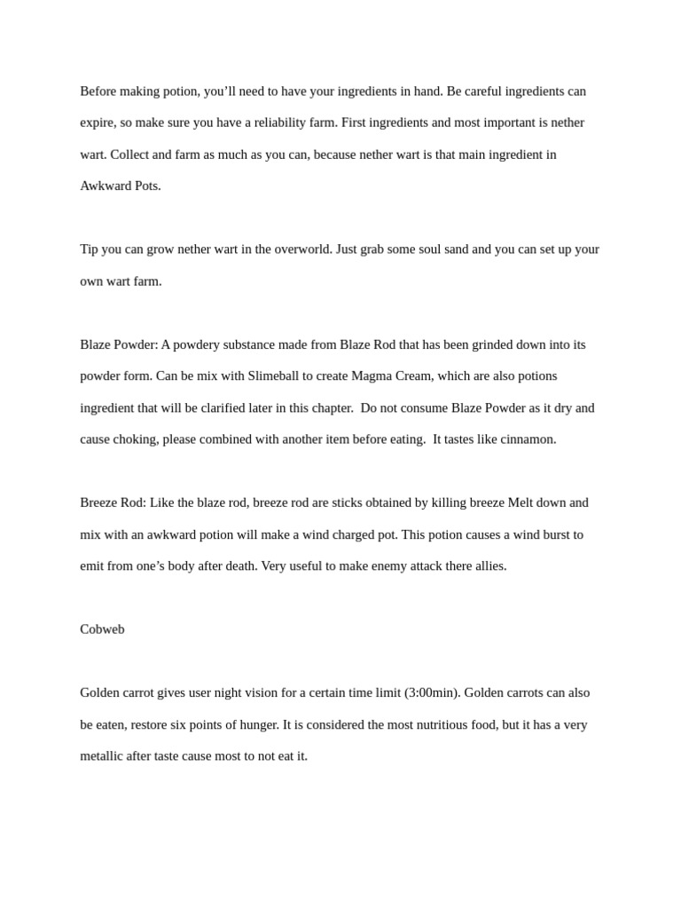 A03 Potion Book | PDF