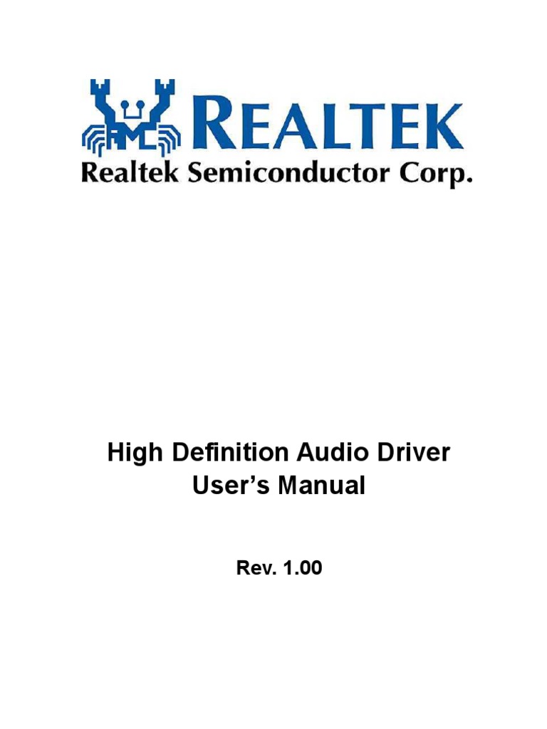 Realtek HDA Audio User Manual Ver1.0 | Download Free PDF | Sound ...