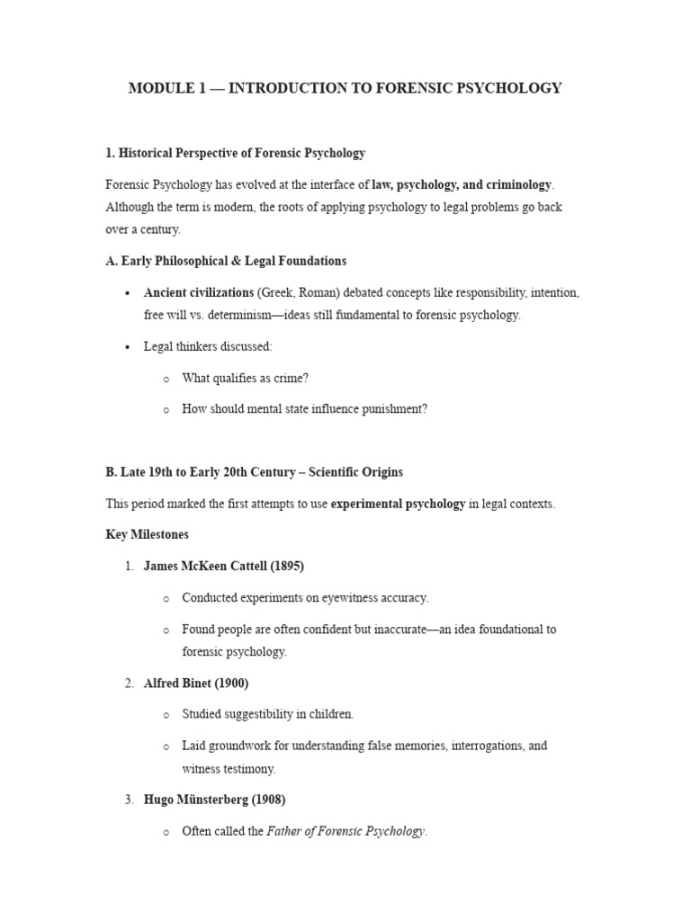 forensic notes | PDF | Psychology | Juvenile Delinquency