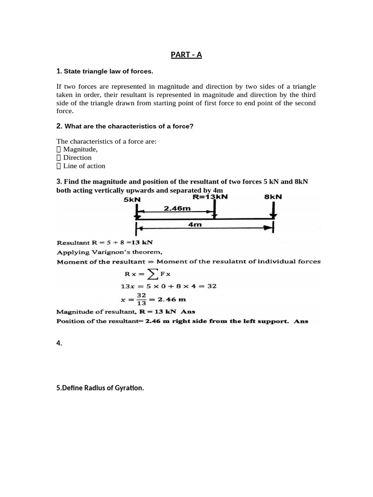 Triangle Law of Forces Explained | PDF
