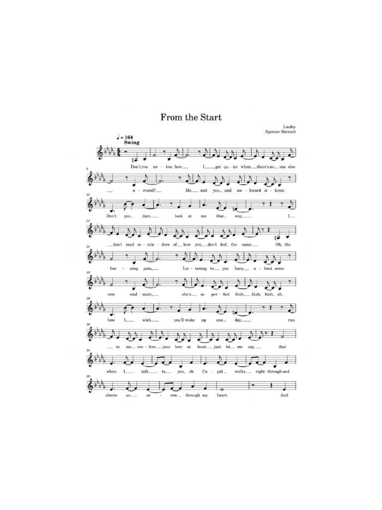 From The Start Lyrics | PDF