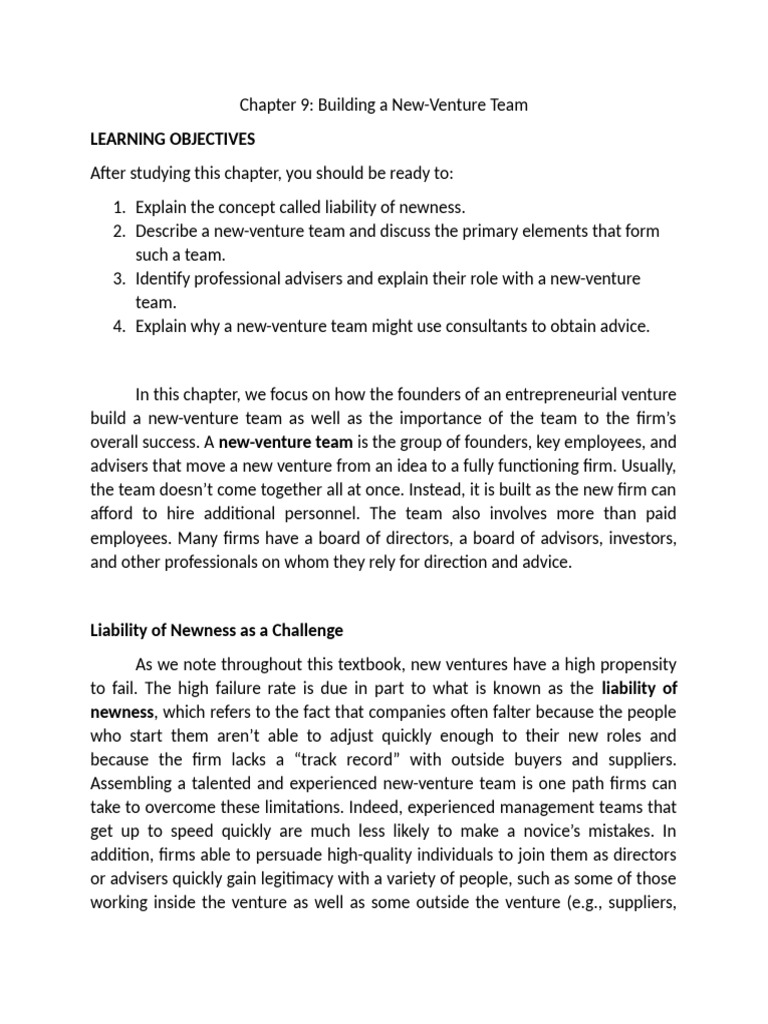 New-Venture Team Building Strategies | PDF | Employment | Entrepreneurship