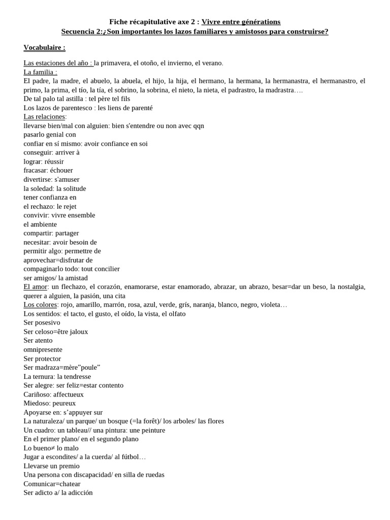 Fiche Récapitulative Séquence 2axe2-4 | PDF
