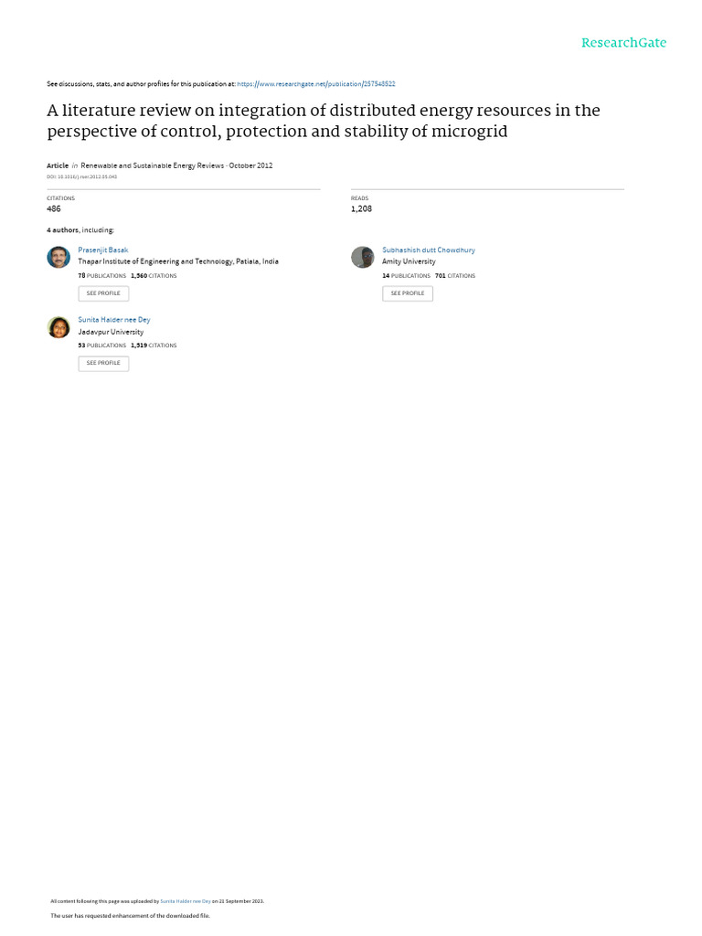Microgrid DER Integration Review | PDF | Distributed Generation ...