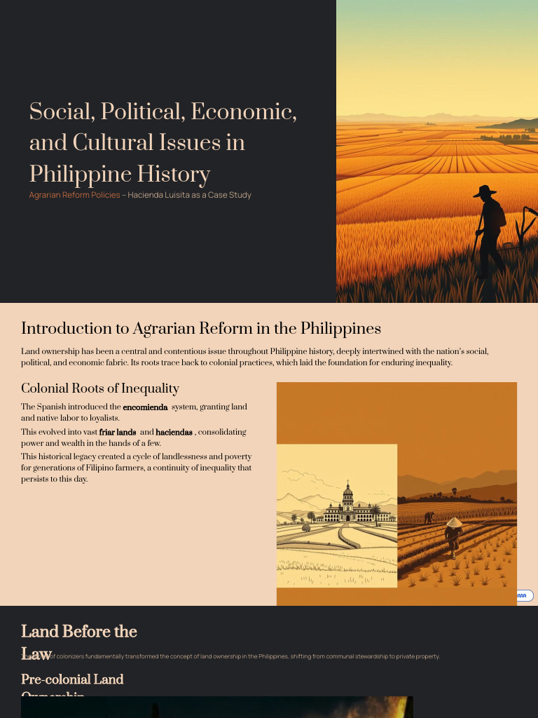 Agrarian Reform in Philippine History | PDF | Economies