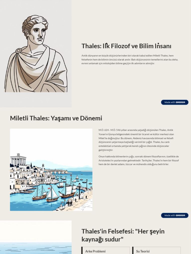 Thales Ilk Filozof Ve Bilim Insani | PDF