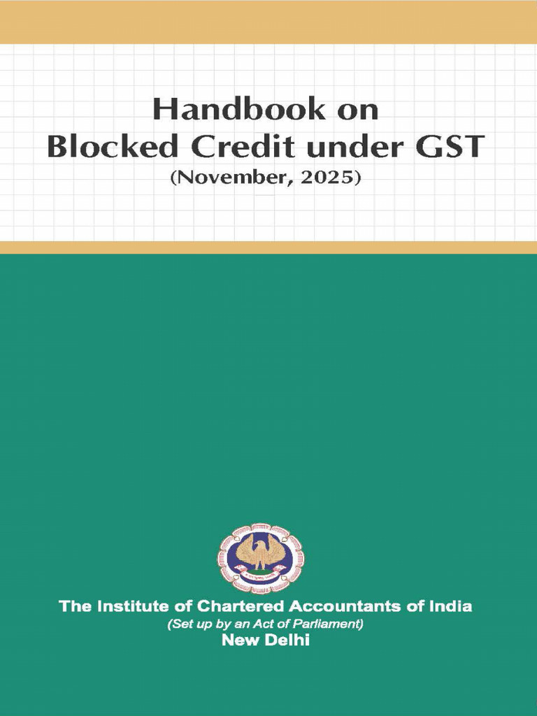 Blocked Credit Guide under GST | PDF | Invoice | Taxes