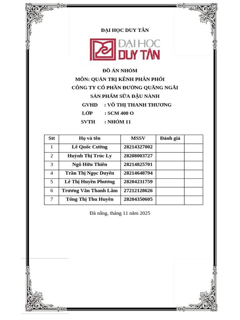 Tiểu Luận SCM 400 O - Nhóm 11., 2 | PDF
