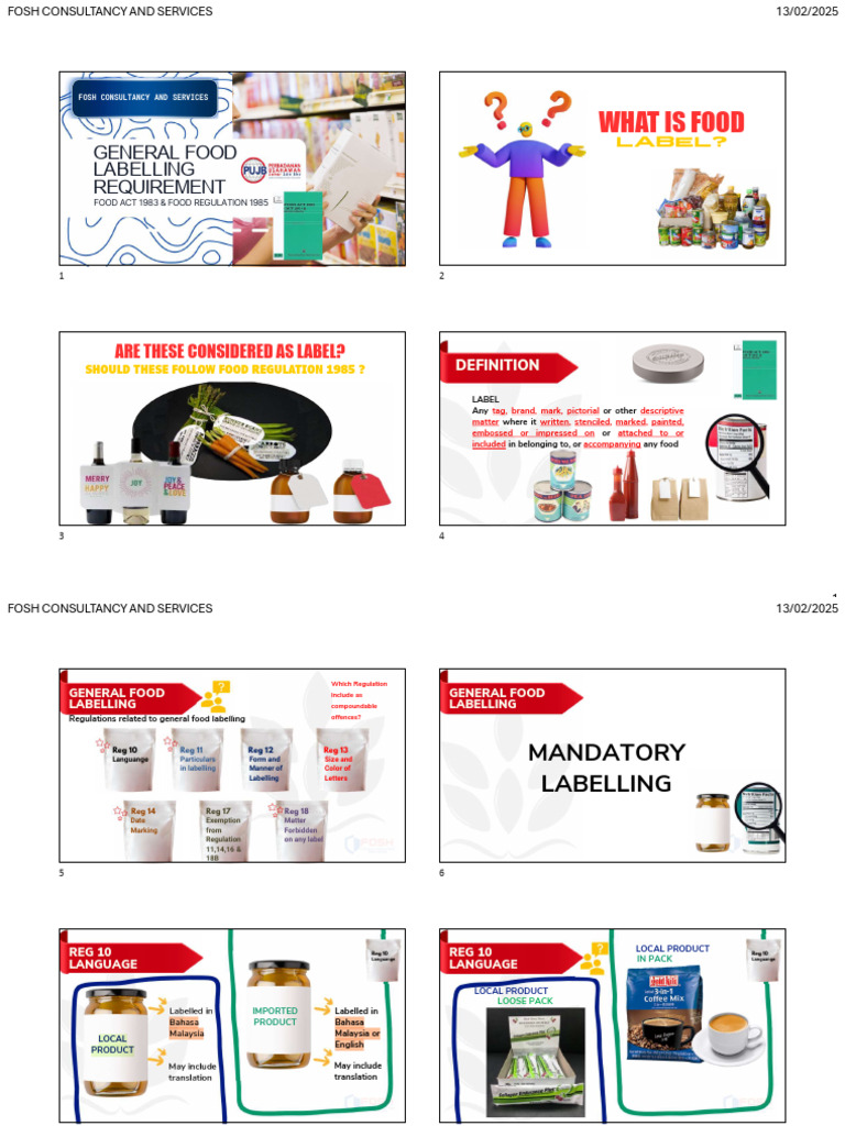 02 FLT - General Food Labelling Requirement | PDF | Flour | Drink